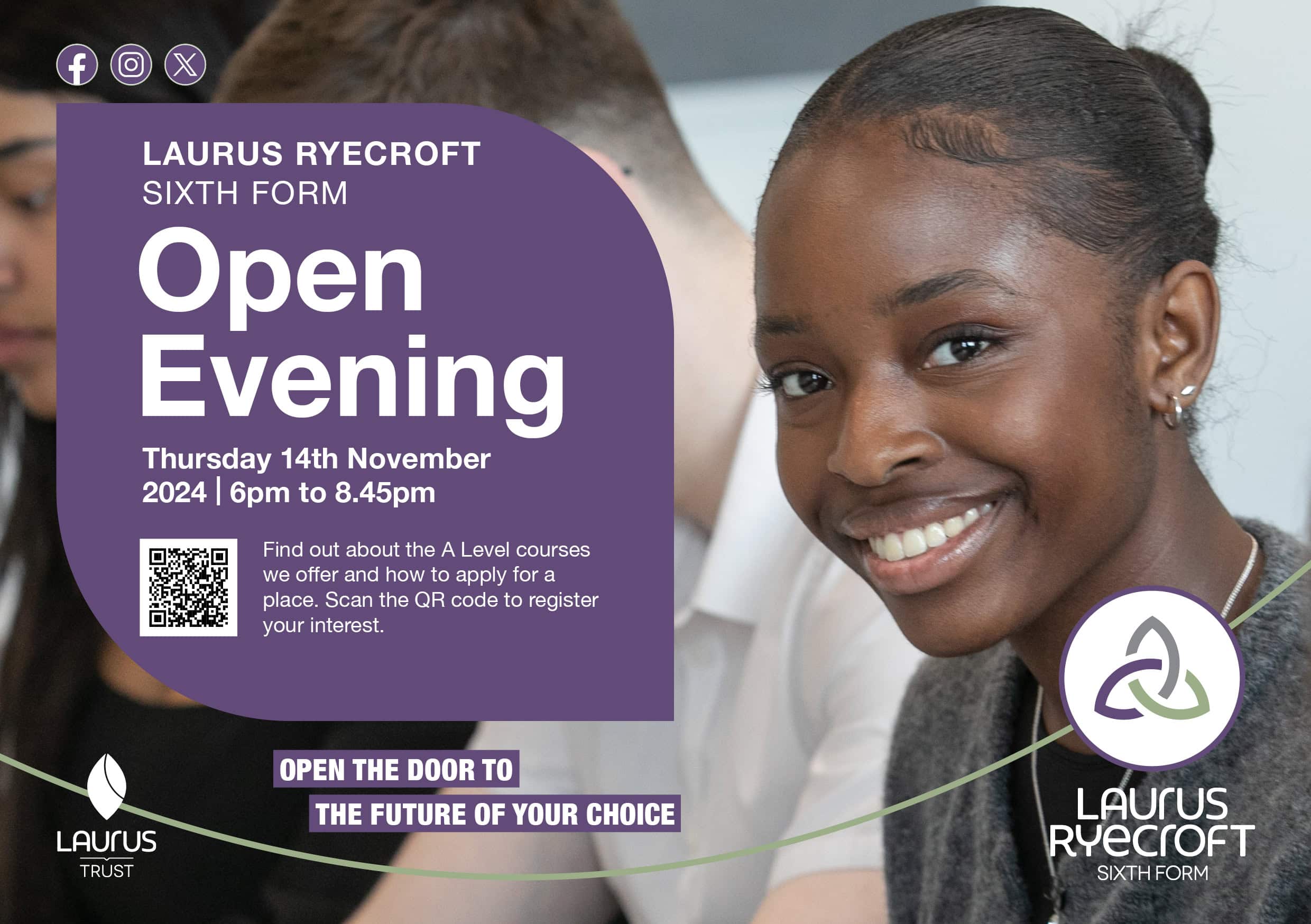 Laurus Ryecroft Sixth Form Open Evening - Laurus Ryecroft